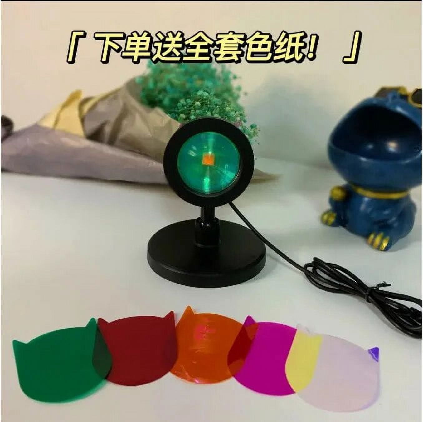 LED Sunset Projection Rainbow Dusk Atmosphere Lamp USB Home Shop ...