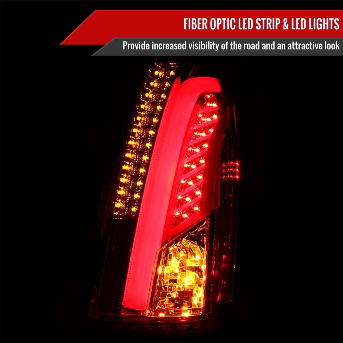 LED TAIL LIGHTS RED SMOKE Made for and Compatible with 03-07 CADILLAC ...
