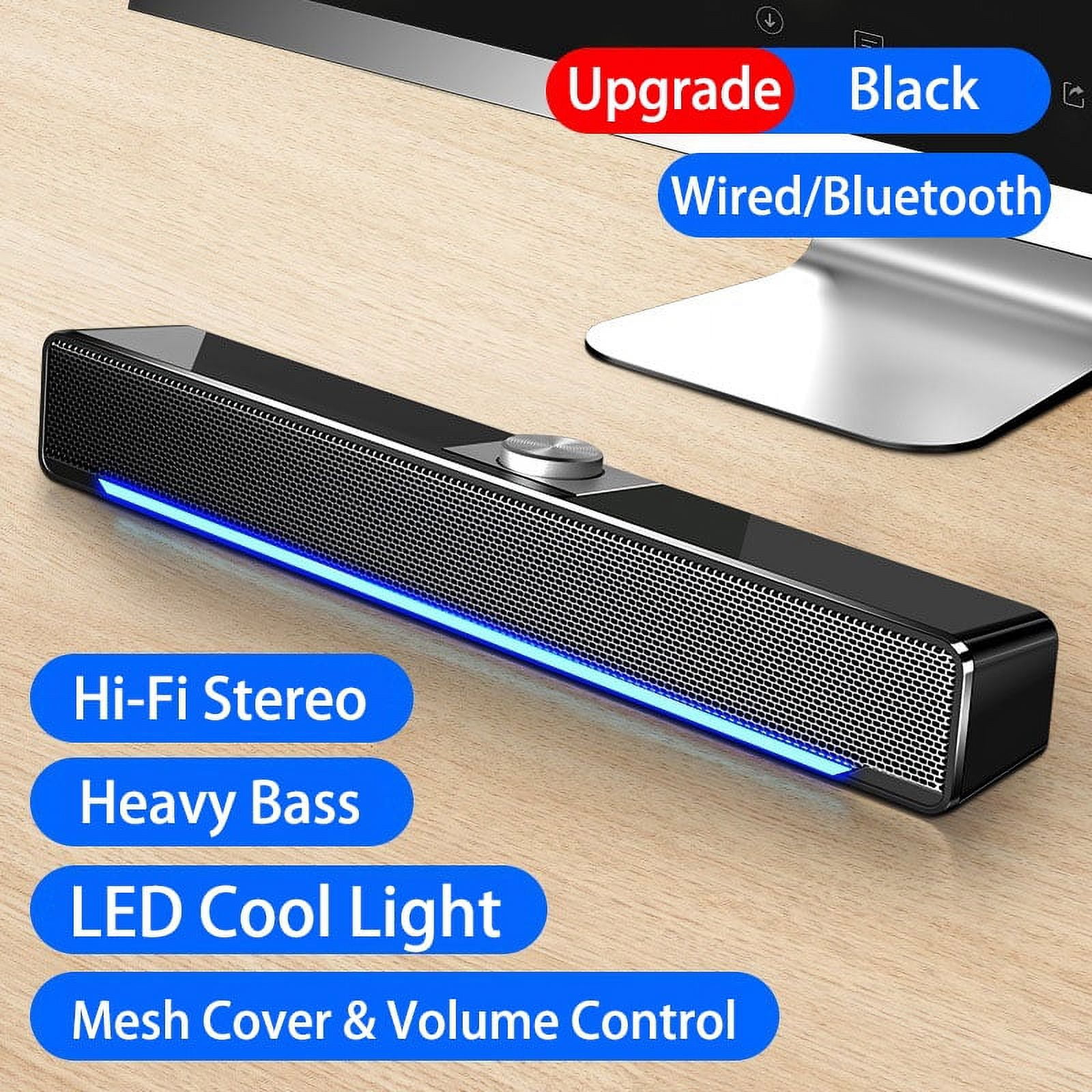 LED TV Sound Bar AUX Wired Wireless Bluetooth Speaker Home Theater ...