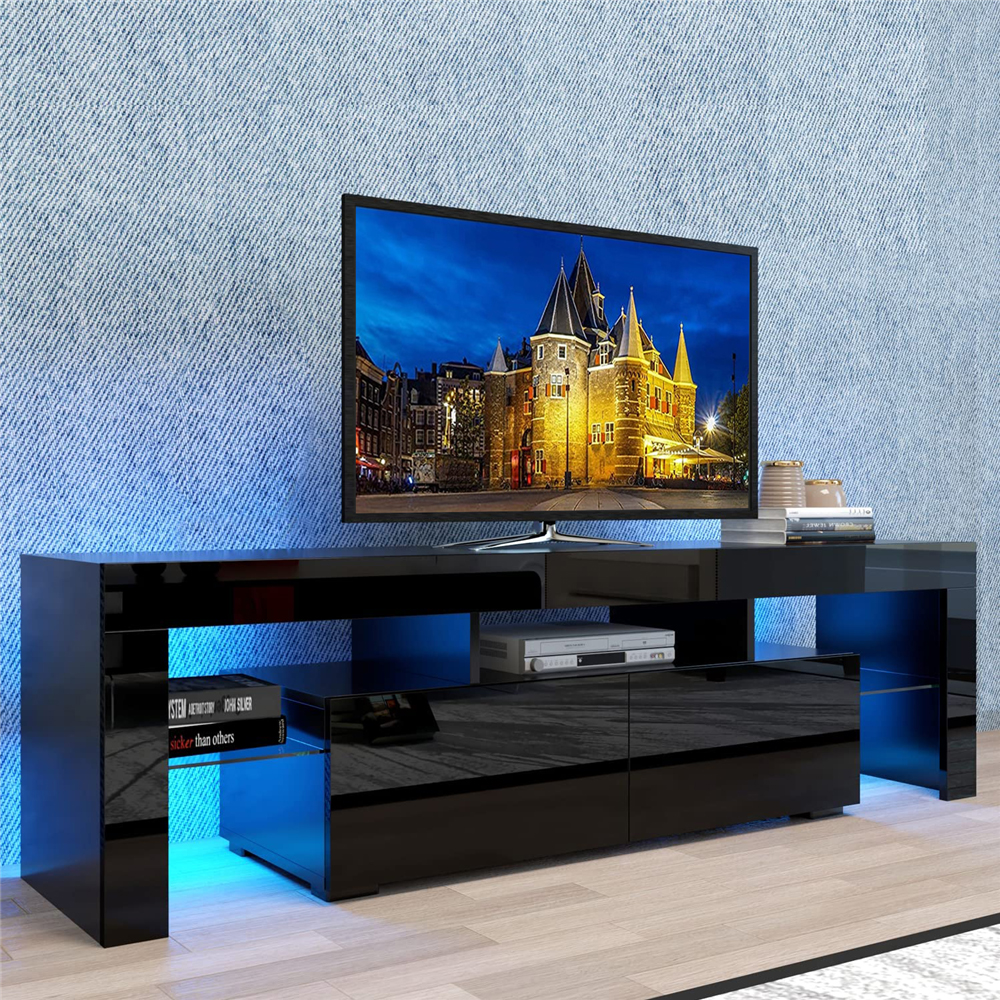 LED TV Stand 70 inch Media Console TV Cabinet Entertainment Center ...