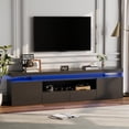 LED TV Stand for 75/80/85 Inch TV, Modern High Gloss Entertainment ...