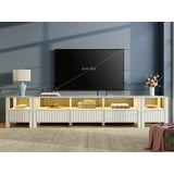LED TV Stand for TVs up to 100 Inch, Modern Wood Entertainment Center ...