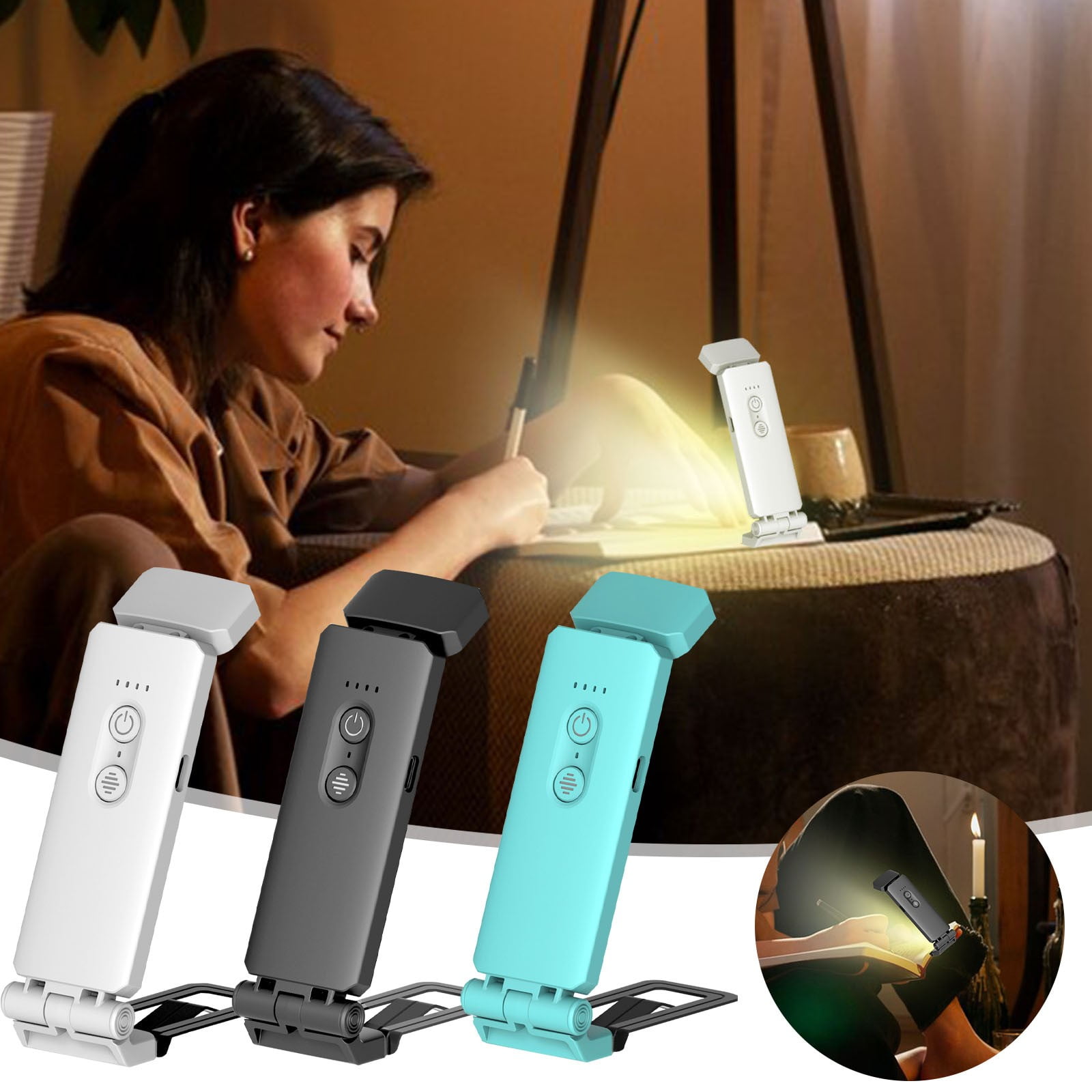 LED Table Lamp | Portable Folding Card Lamp for Reading & Bedside | 3 ...