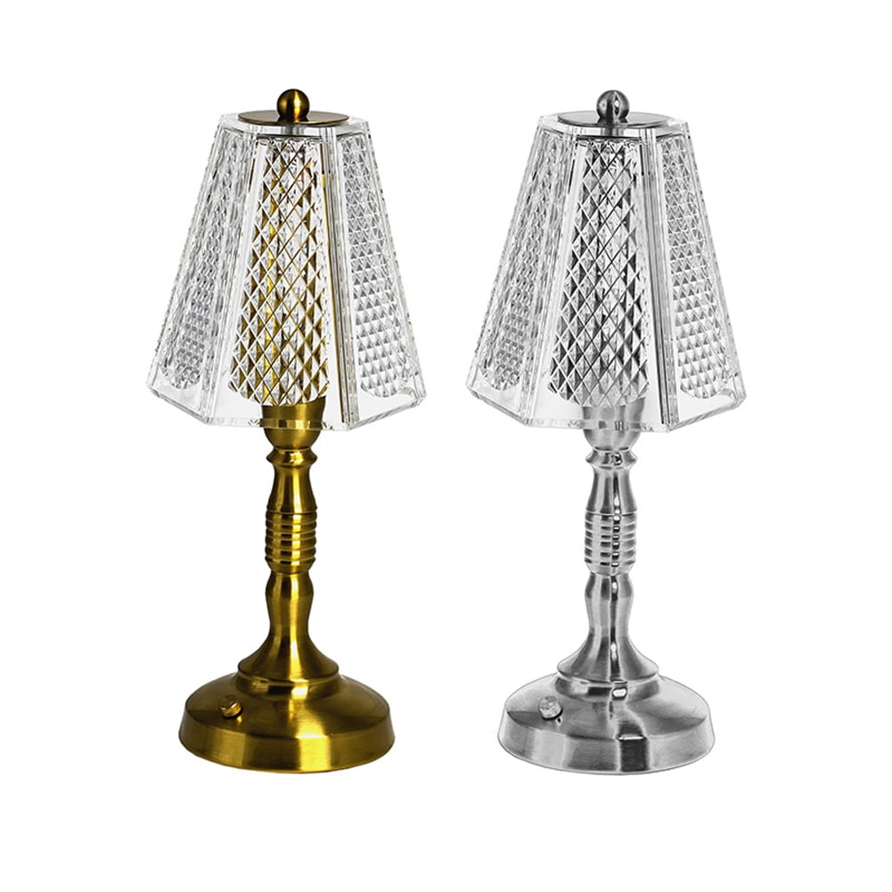 LED Table Lamp Touch Control Desk Lights Bedside Acrylic Rechargeable ...