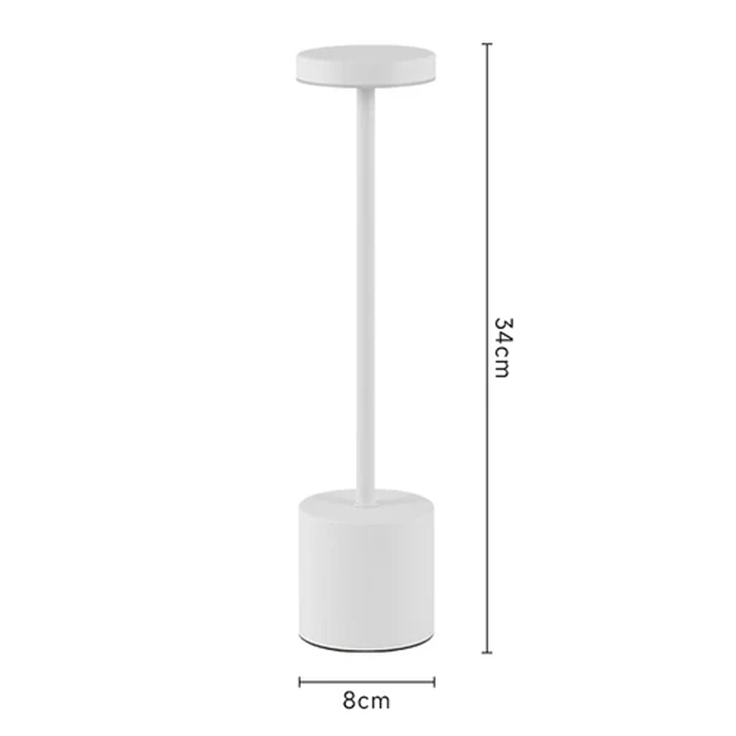 LED Table Lamp Touch Sensor Rechargeable Desktop Night Light Wireless ...