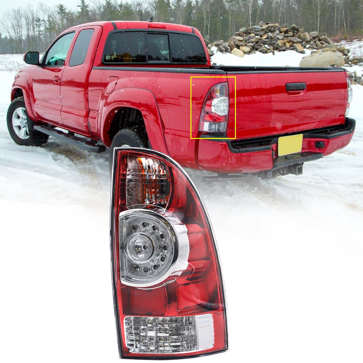 LED Tail Light Assembly Compatible with 2005-2015 Toyota Tacoma Rear ...