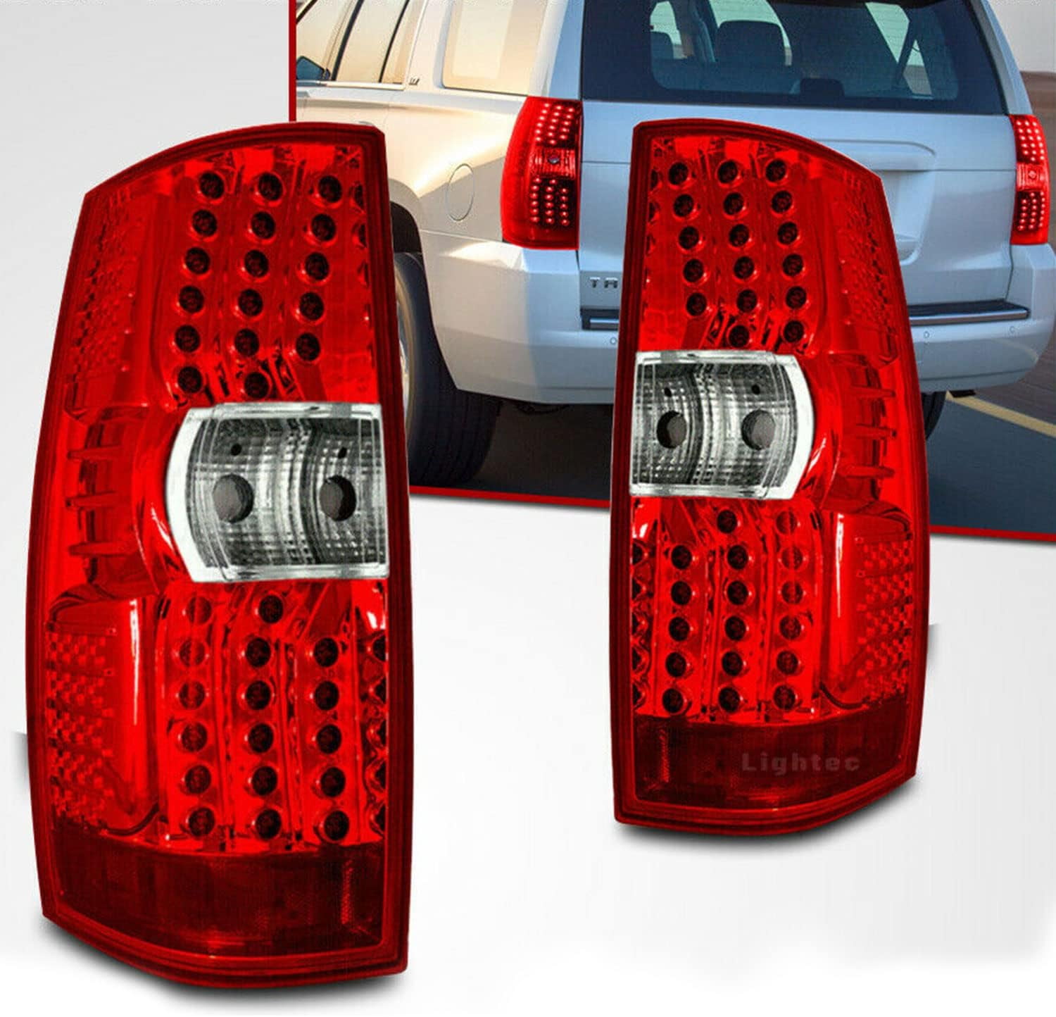 LED Tail Light Assembly Compatible with 2007-2014 Chevrolet Suburban ...