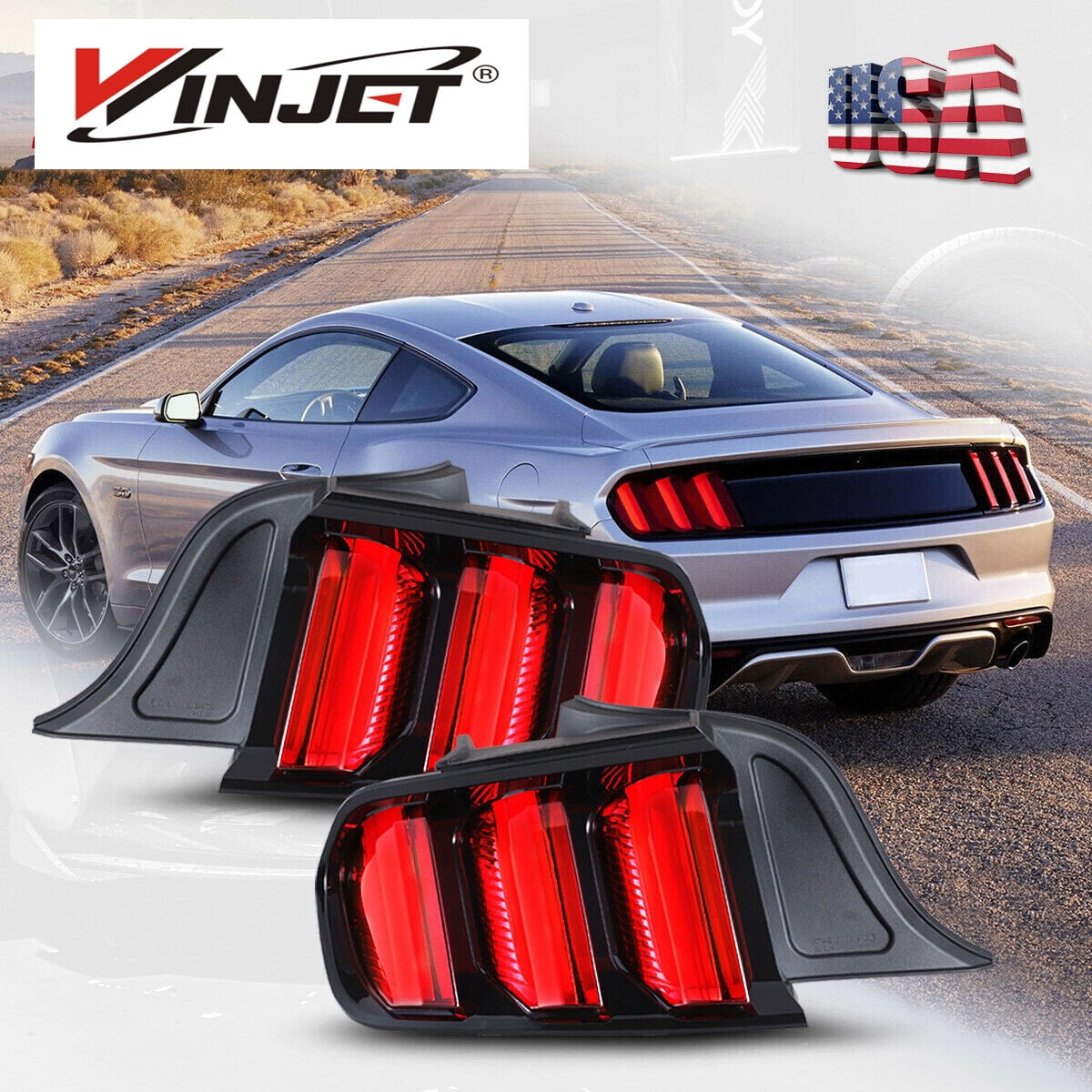 LED Tail Light Assembly Fit for 2015-2022 Ford Mustang,Ford Mustang ...