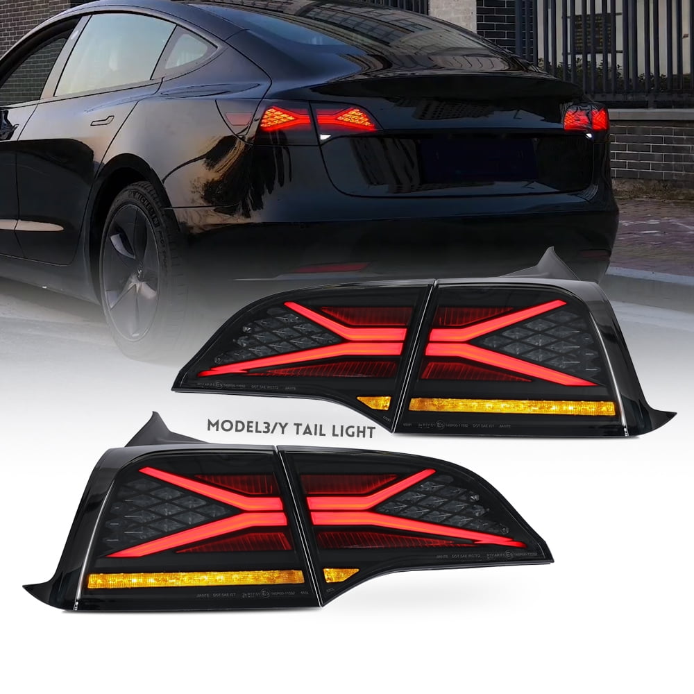 LED Tail Light Assembly for Tesla Model 3 / Model Y 2017-2022, with ...