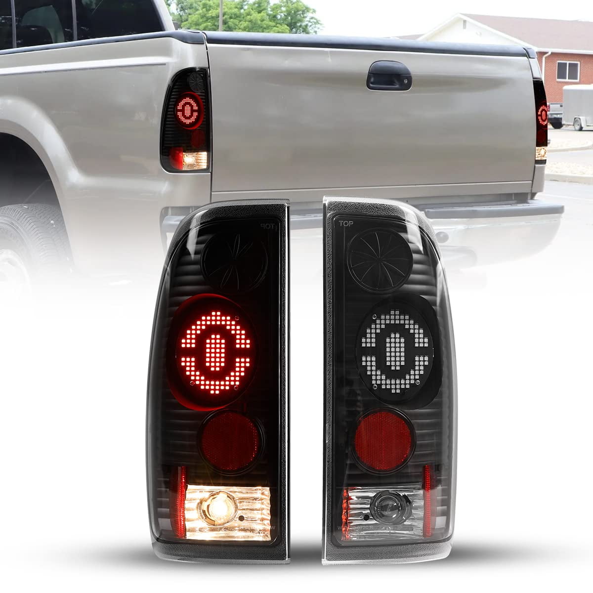 LED Tail Lights Assembly for 1997-2003 Ford F150 (Fits Styleside Models ...