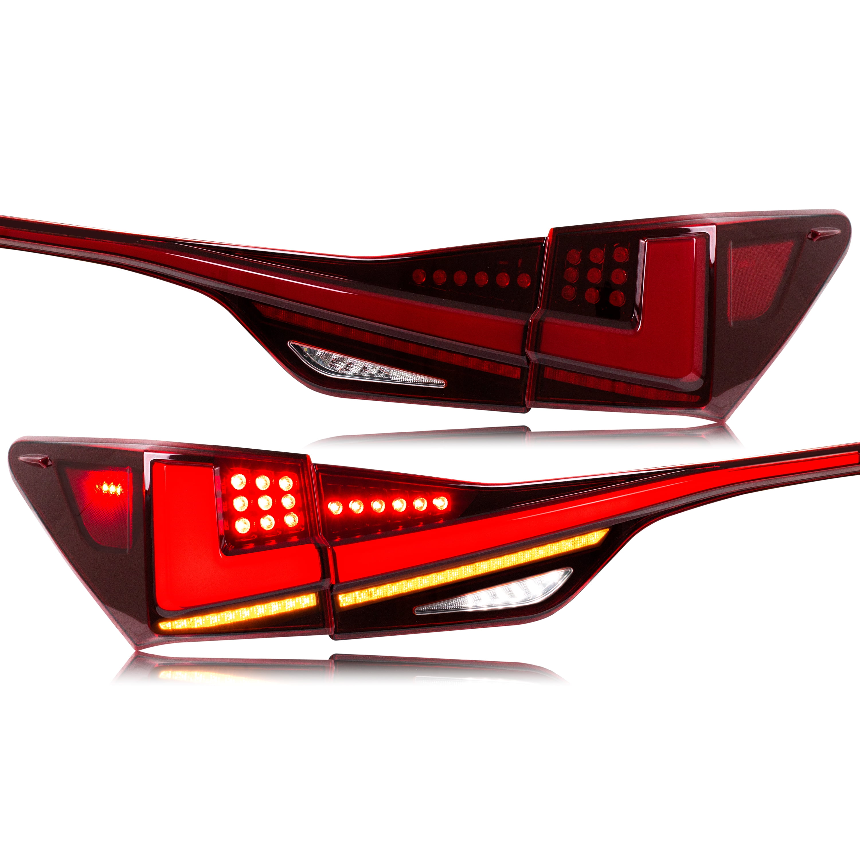 LED Tail Lights Assembly Compatible with Lexus GS350 GS200t GSF 2013-2020 Sequential Turn Signal ...
