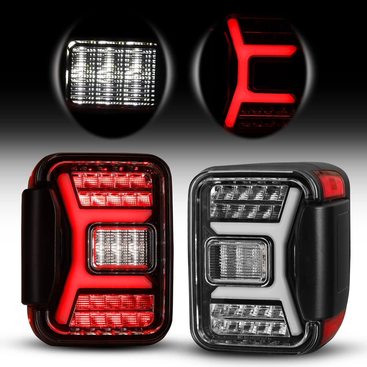 LED Tail Lights Fit for Jeep Gladiator JT 2019-2026, Tail Lamp Brake ...