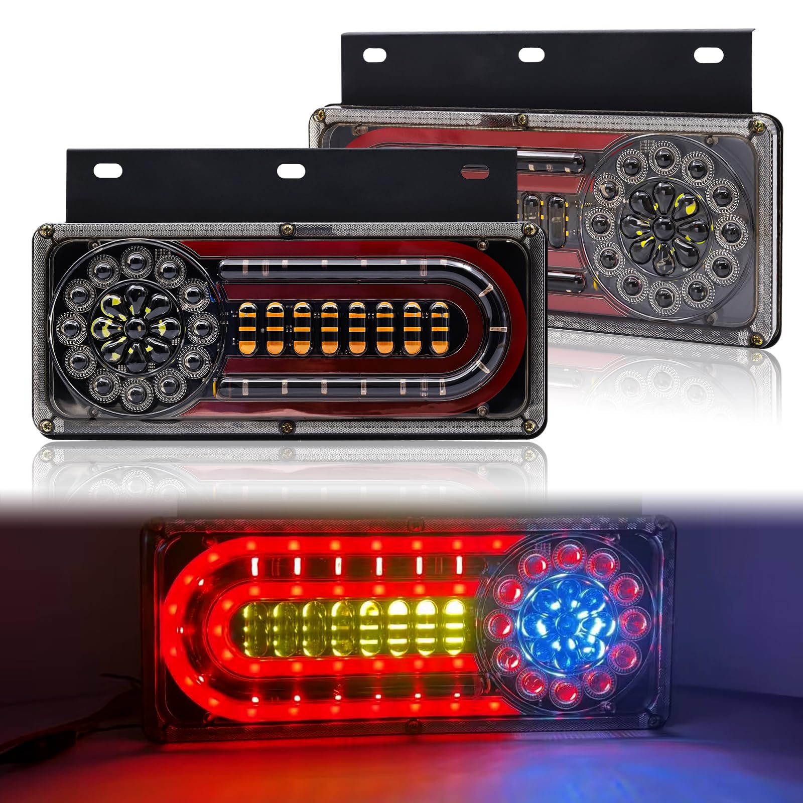LED Tail Lights, MMF7 Trailer Tail Lights 24V, Brake Lights/Rear Tail ...