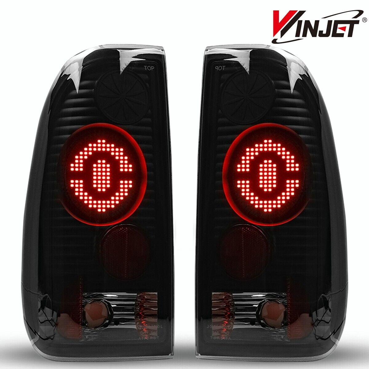 Winjet LED Tail Lights Pair, Smoke Lens, Fits 1997-2003 Ford F150, 1999 ...