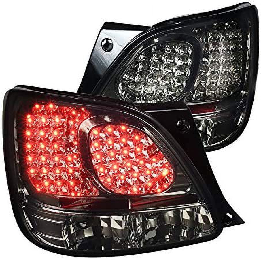 LED Tail Lights Rear Brake Lamp In Chrome Housing Smoke Lens Made For ...