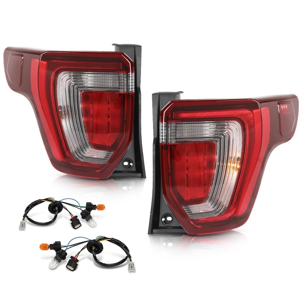 LED Tail Lights Rear Brake Lamps w/ bulb Fit For Ford Explorer 2016 ...