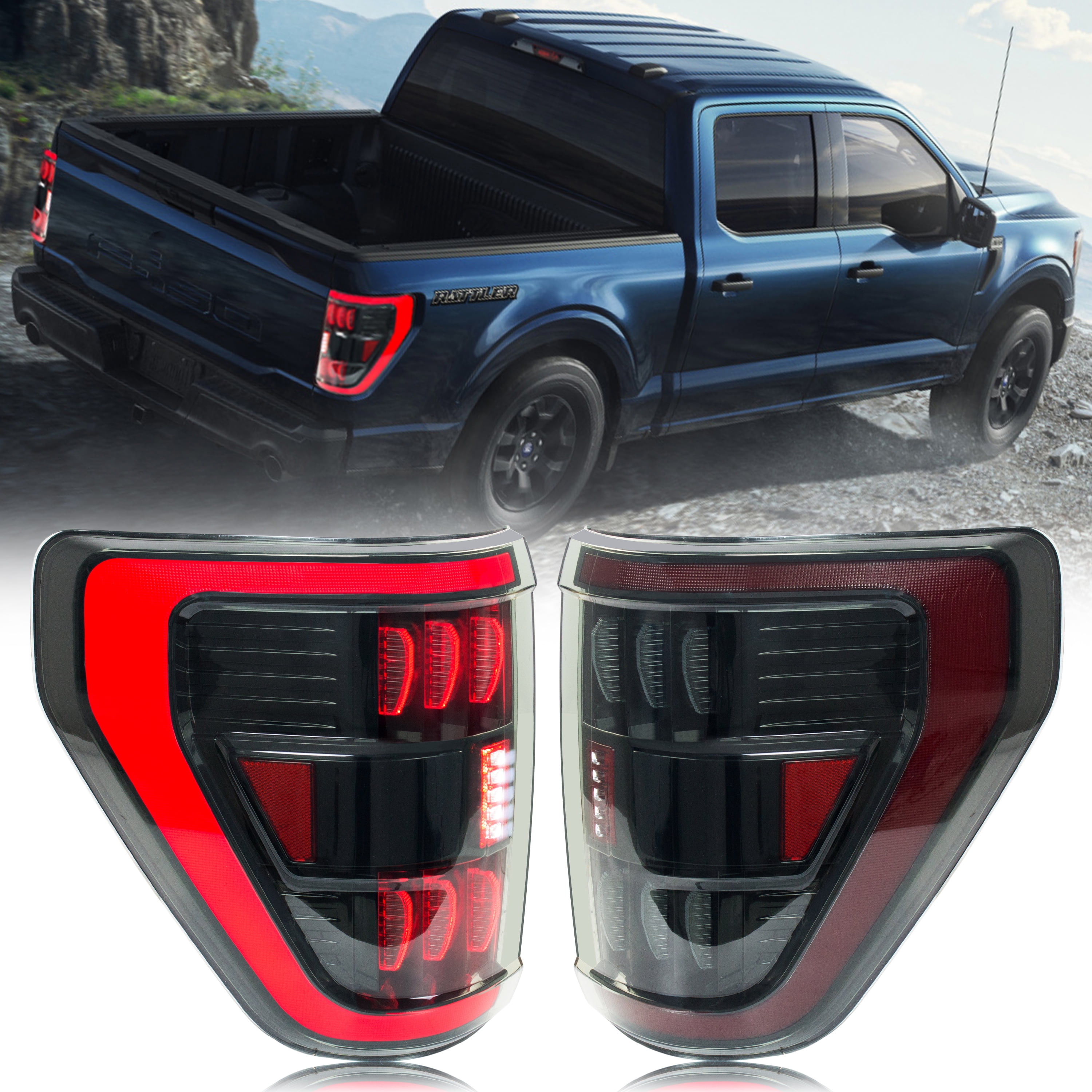 LED Tail Lights for Ford F-150 F150 2021 2022 2023 XLT Rear Lamps ...