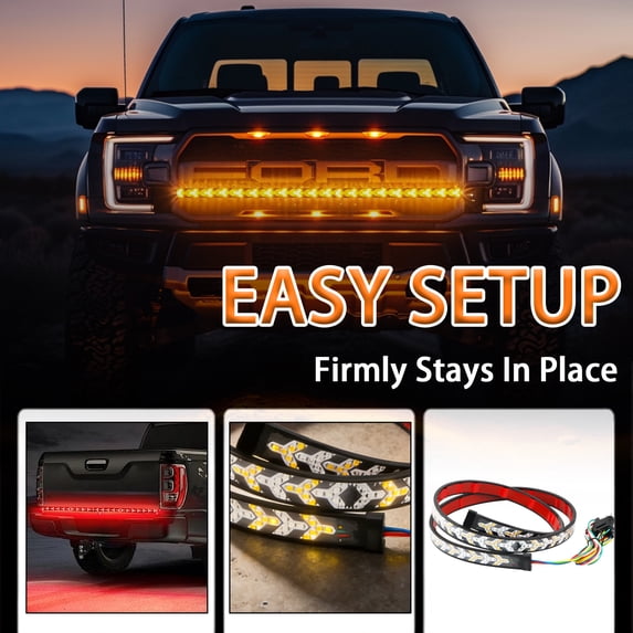 LED Tailgate Light Bar Strip,2026 Upgraded Light LED Bar Signal Break ...