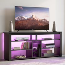 Bestier RGB TV Stand for TVs up to 60" with LED Lights Entertainment ...