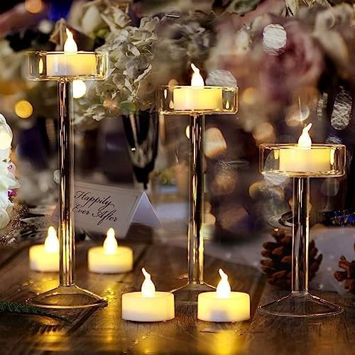 LED Tea Lights Candles- 24PACK Flameless Candles Realistic and Bright ...