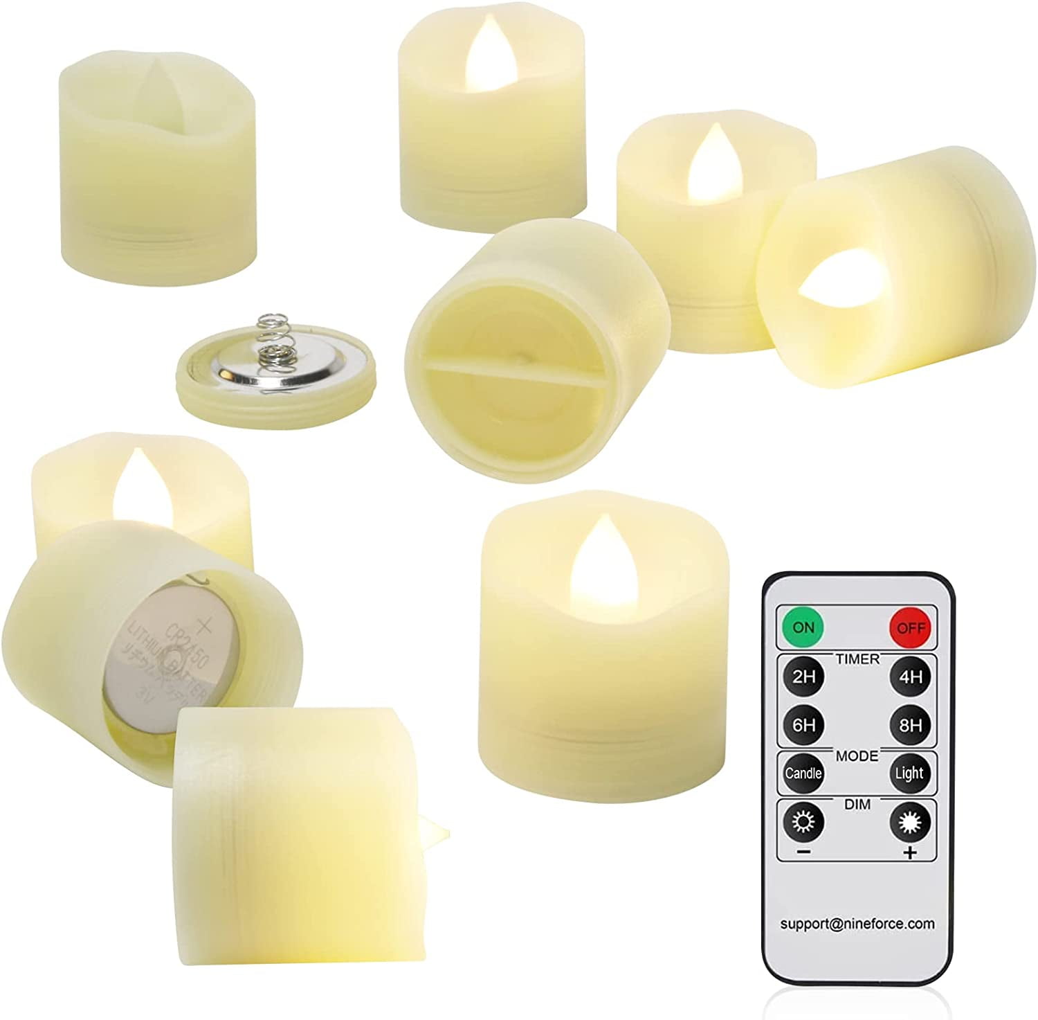 LED Tea Lights Candles with Remote Flameless Candle with Timer Battery ...