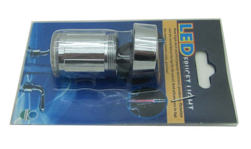 LED Temperature Sensitive 3-Color Light-up Faucet Kitchen Bathroom Glow ...