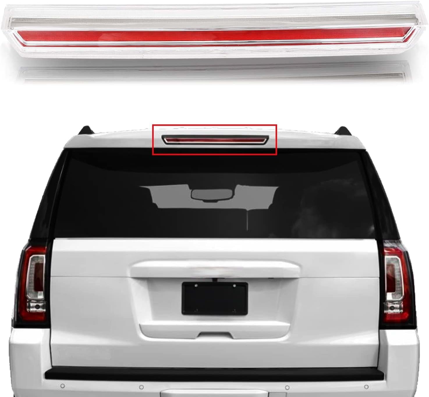 LED Third Brake Light High Mount Stop Light Clear Compatible with 2015 ...