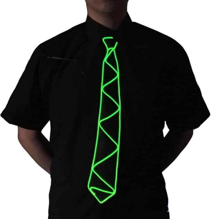 LED Tie, Light Up Tie,Neon LED Tie Adjustable Flashing LED Light Up Tie ...