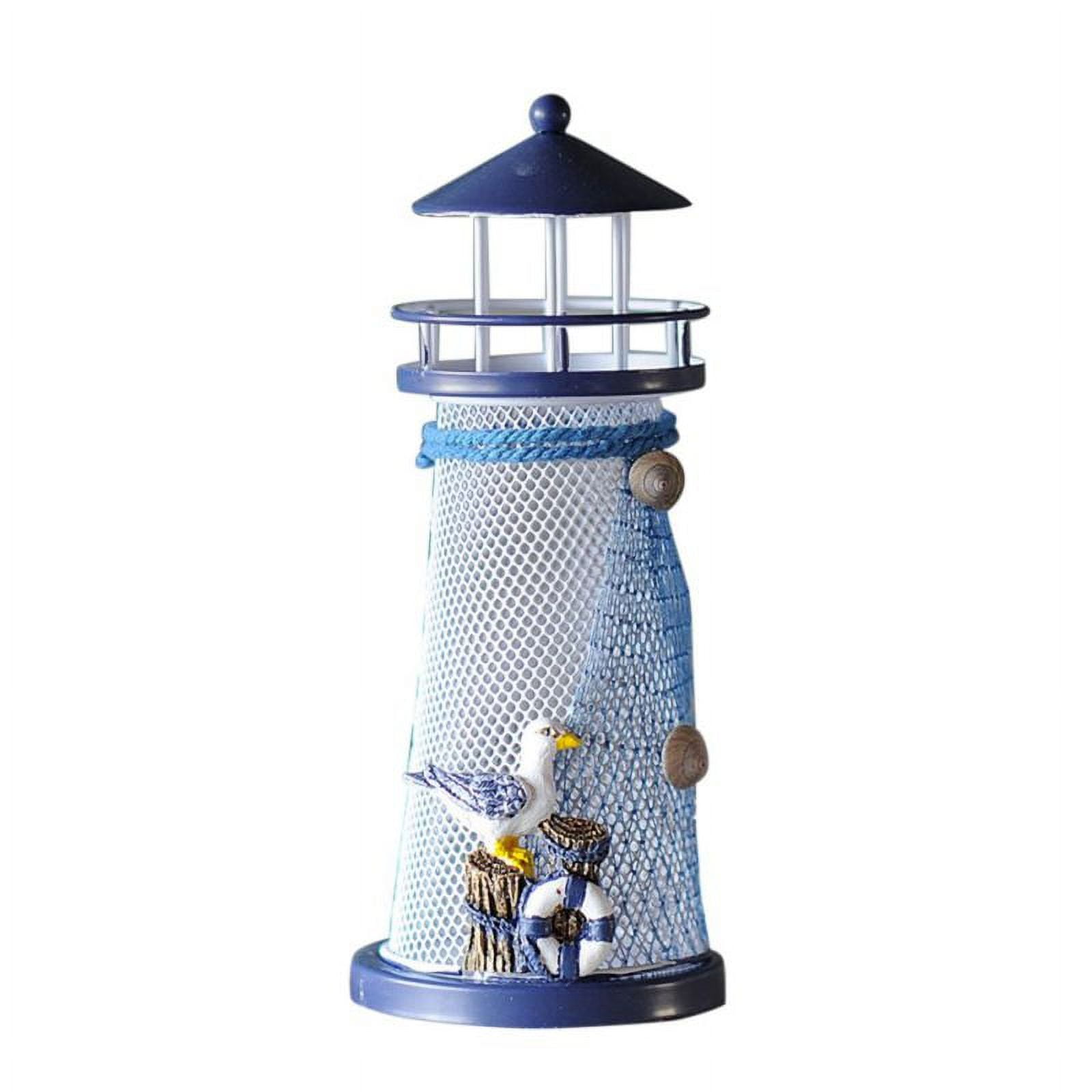 LED Tin Lighthouse Colorful Lights Home Accessories Metal Crafts ...