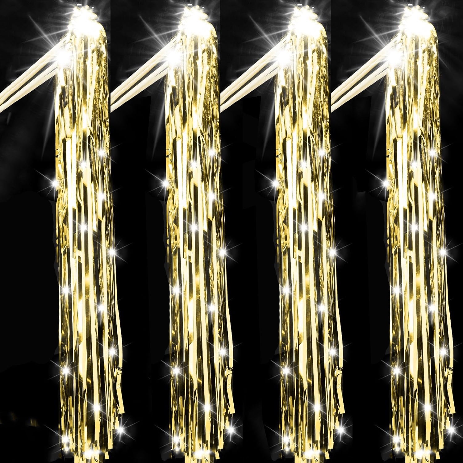 LED Tinsel Fairy Wands Tinsel,Bexikou 20 Pcs Lighted Wedding Wands ...