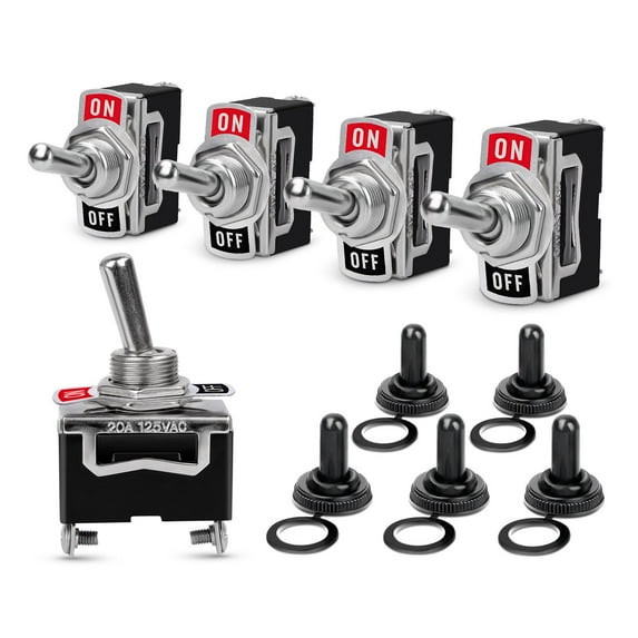 LED Toggle Switch ON Off LED Lighted Metal Heavy Duty Pin Rocker ...