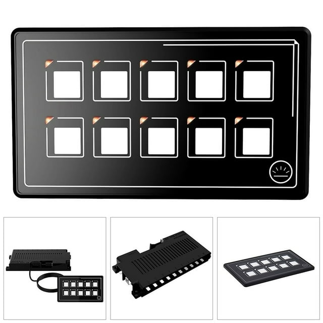 LED Touch 10P Membrane Control Switch Panel With USB Cable DC 11-30V ...
