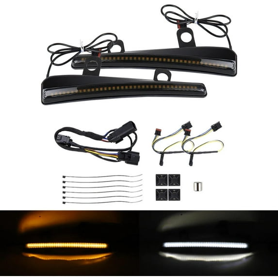 LED Tracer Side fairings Windshield Amber Turn Signal Light Fit For ...