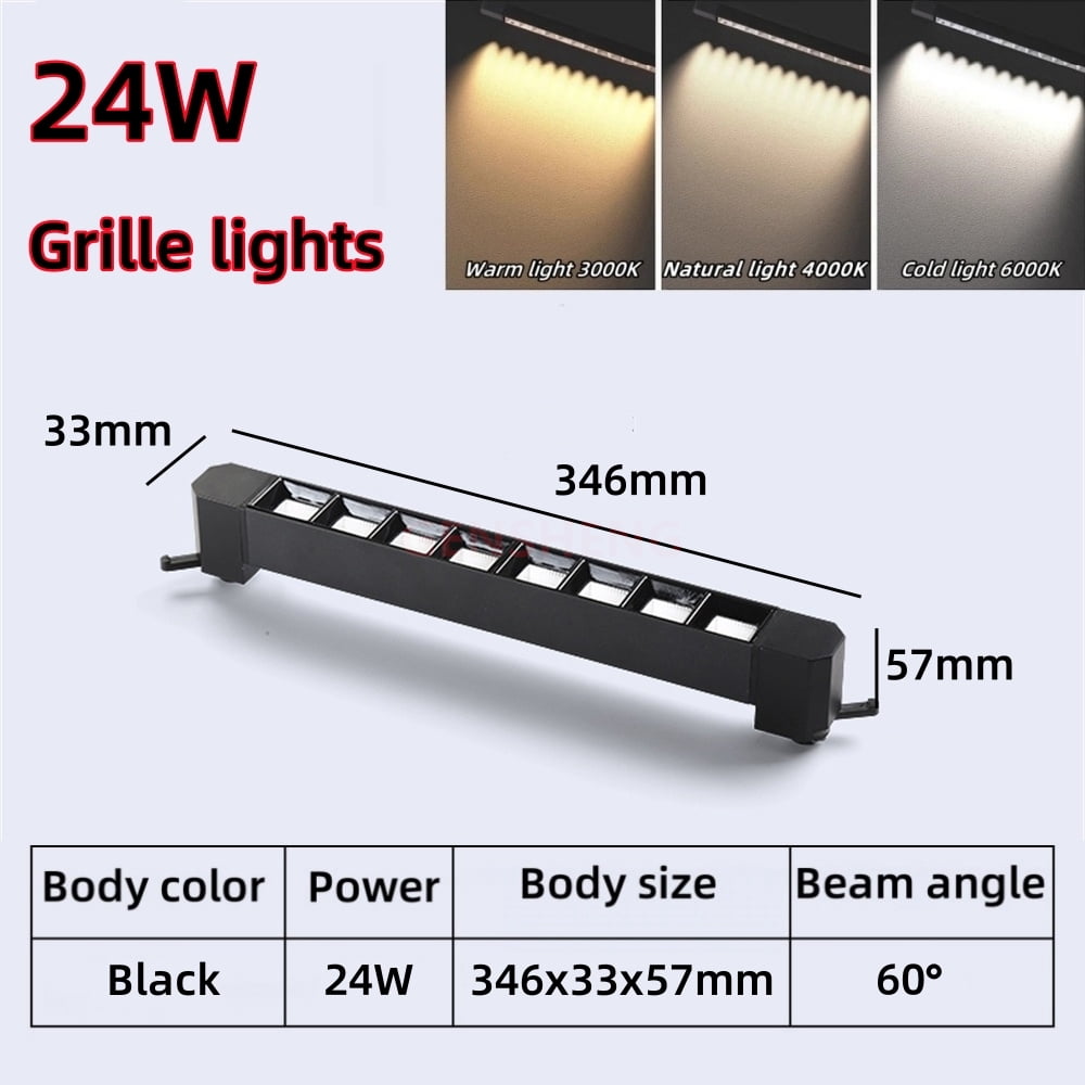 LED Track Lights Supermarket Rail Spotlight Home Ceiling Lamp Led ...