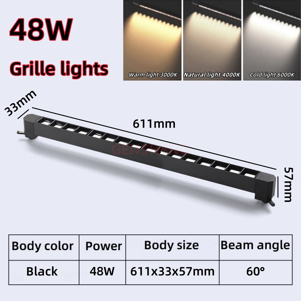 LED Track Lights Supermarket Rail Spotlight Home Ceiling Lamp Led ...