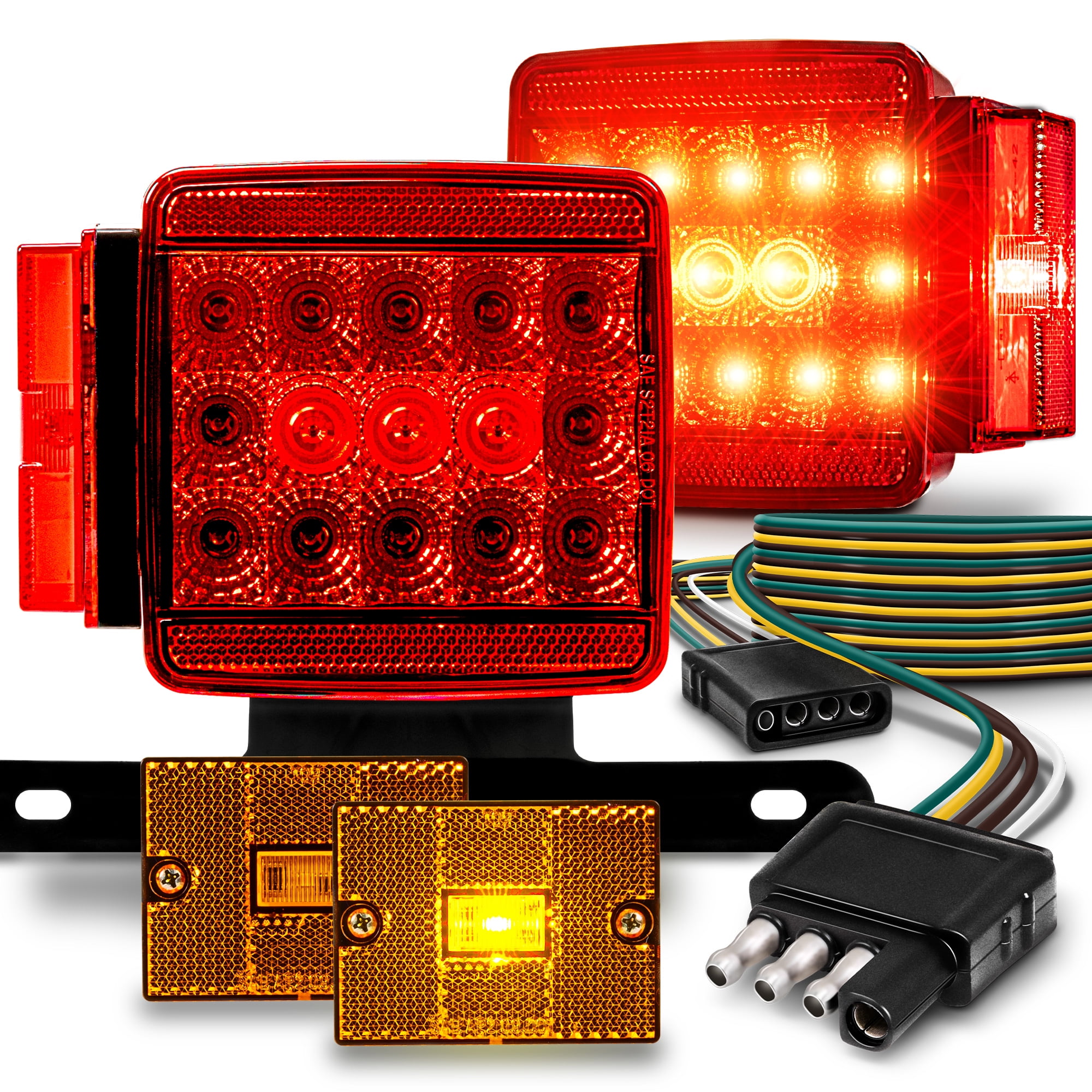 LED Trailer Light Kit With Front Marker Lights 36 High-Vis LEDs IP67 ...