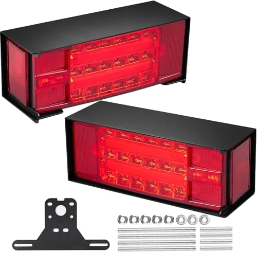 LED Trailer Lights Kit - Submersible Rectangular Trailer Tail Light Kit ...