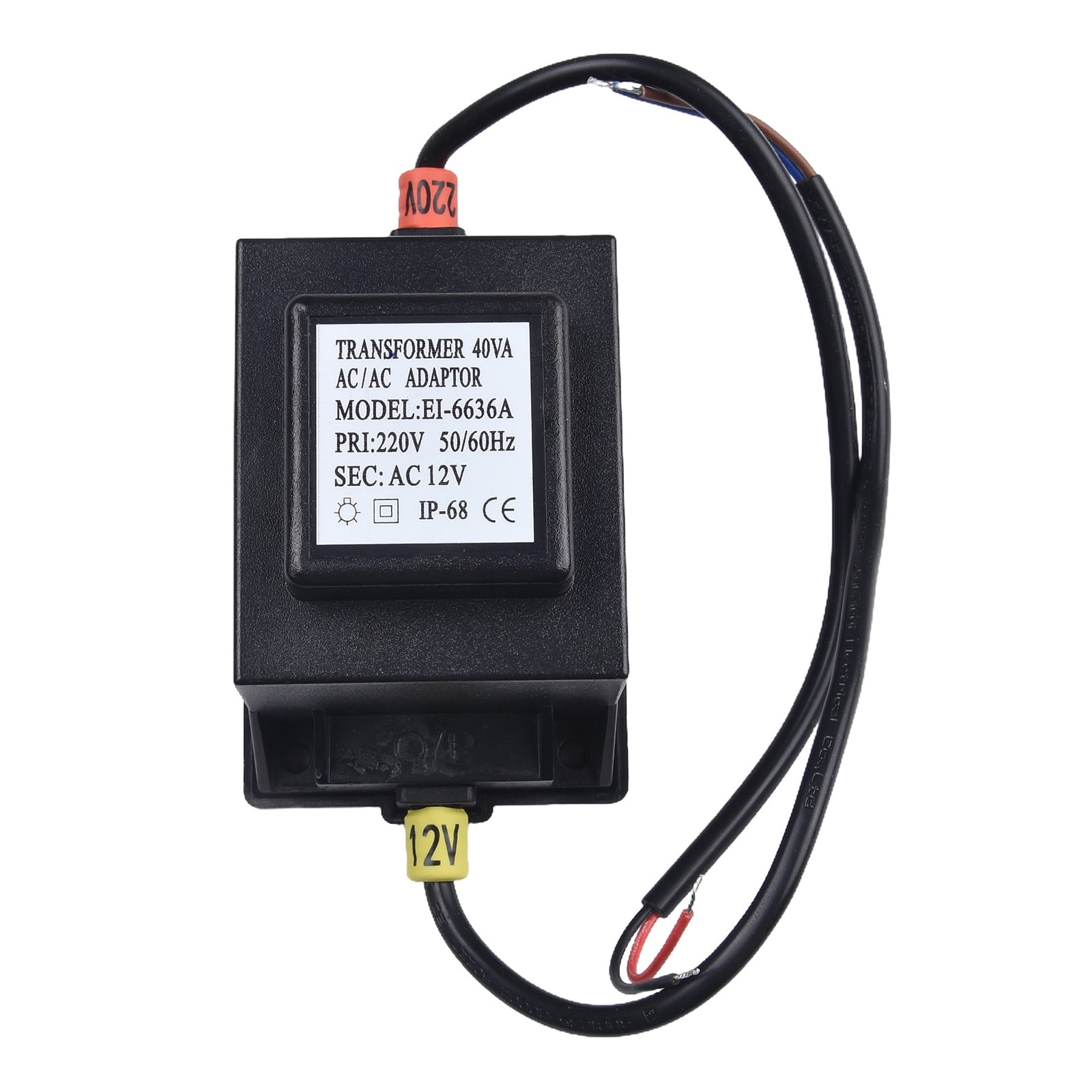 LED Transformer 12V Power Supply AC/AC 5-80W Outdoor Power Supply ...