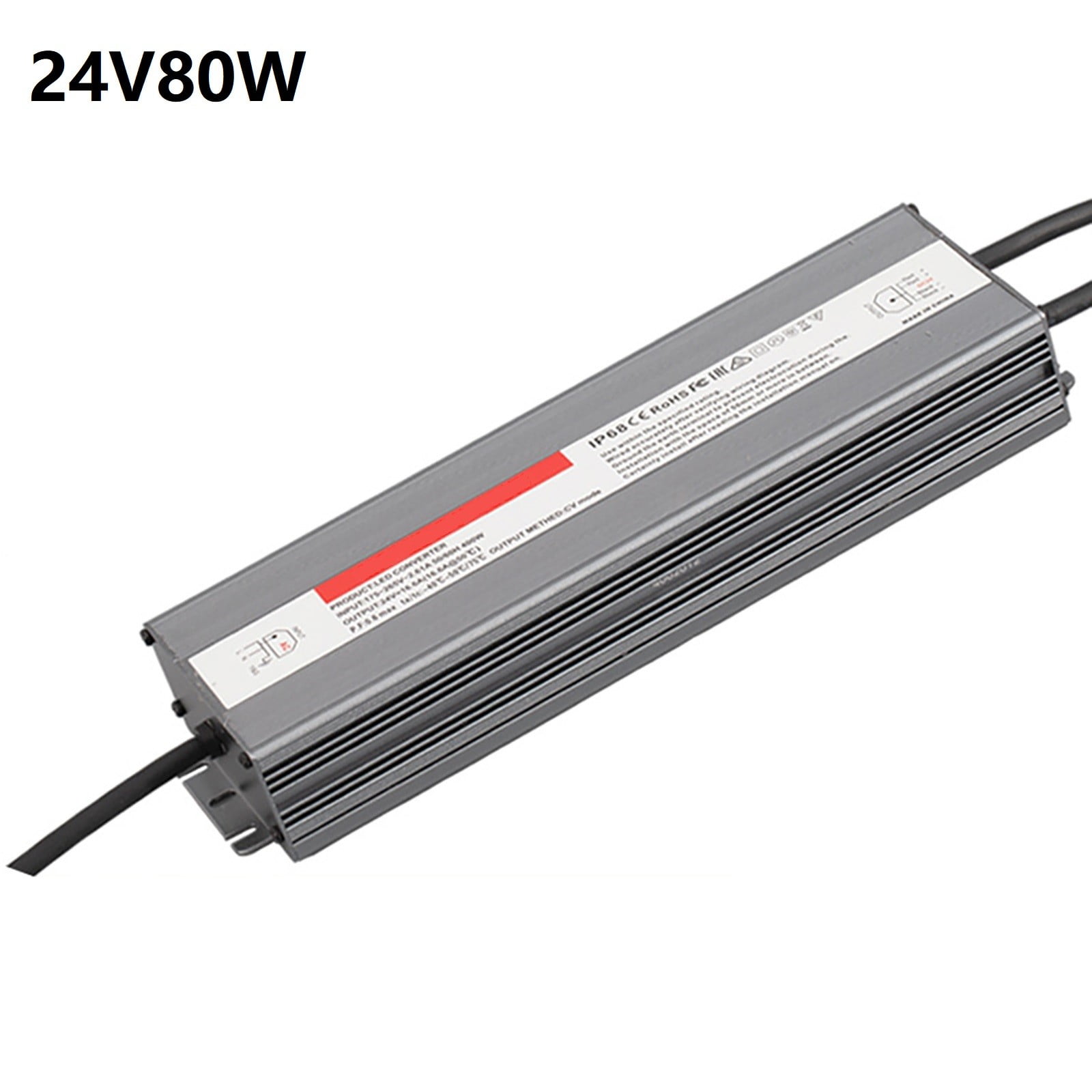 LED Transformer 230 V to 24 V, Waterproof IP68 LED Driver Switching Power Supply 80W - Walmart.com