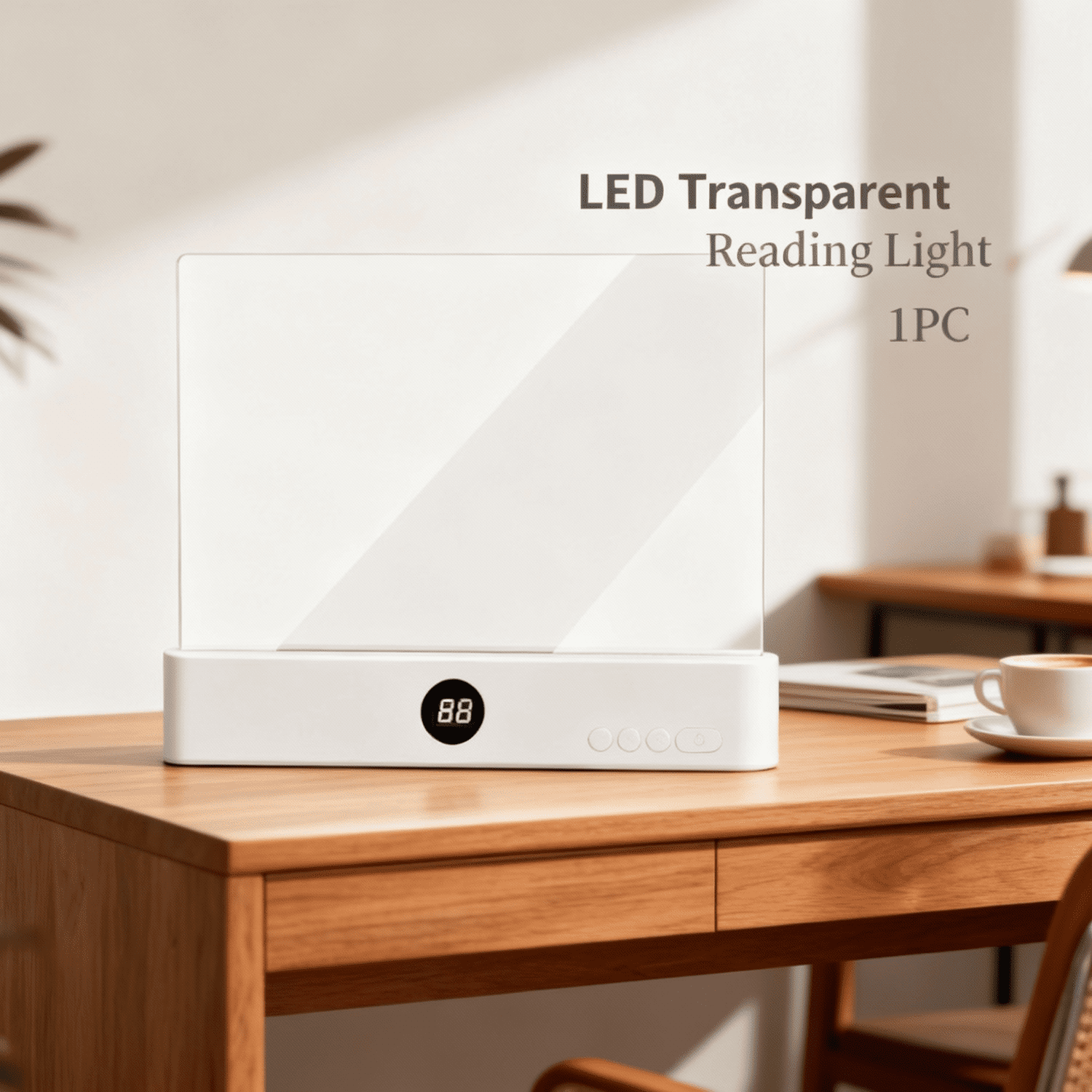 LED Transparent Reading Light for Reading, Adjustable Brightness, USB-C ...
