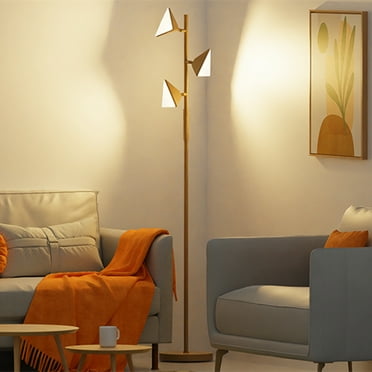 3 Light Tree Floor Lamp, 42W Dimmable LED Standing Lamp with Remote ...