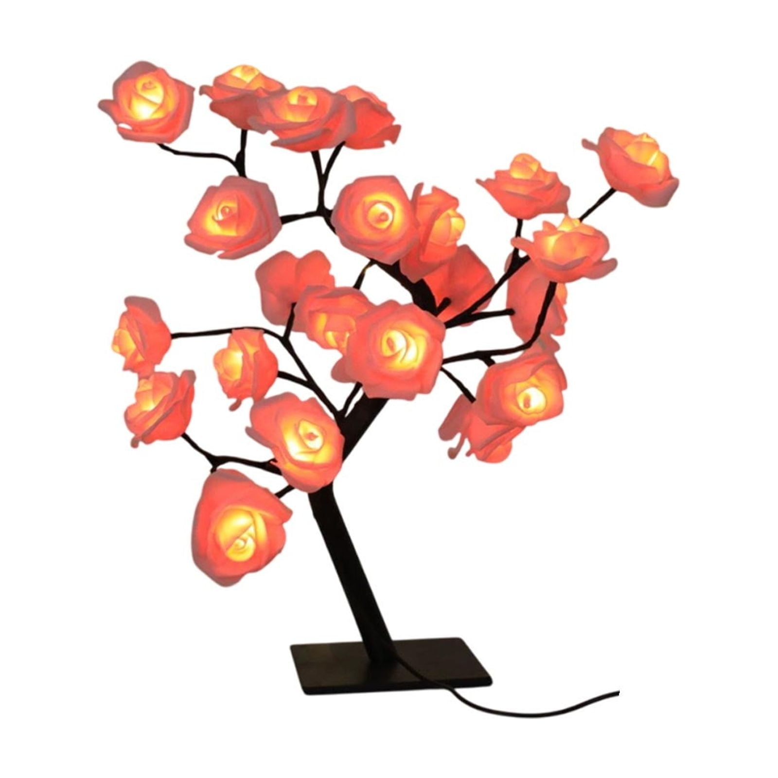 LED Tree Light, Rose Tree Lamp with 24 LED Lights, USB Powered ...
