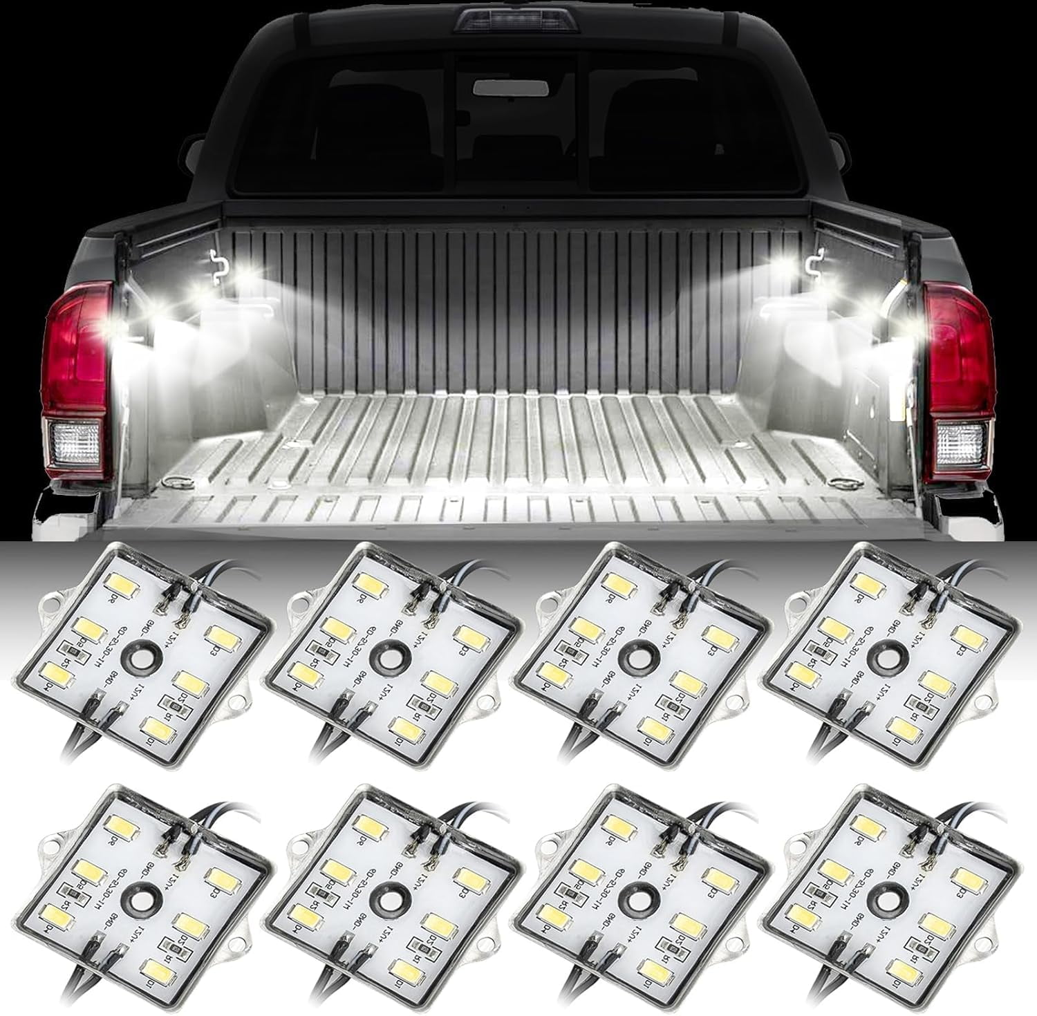 LED Truck Pickup Bed Light Kit, 48 White LED Waterproof Universal ...