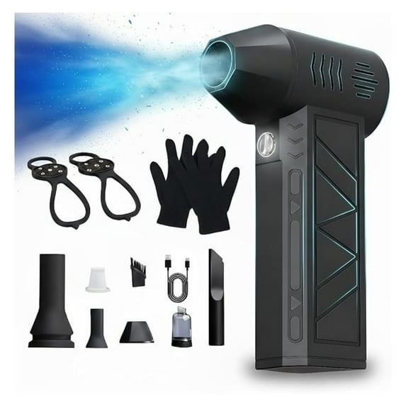 LED Turbo Blower - Mini Snow Blower for Car, 3-Speed Electric Air ...