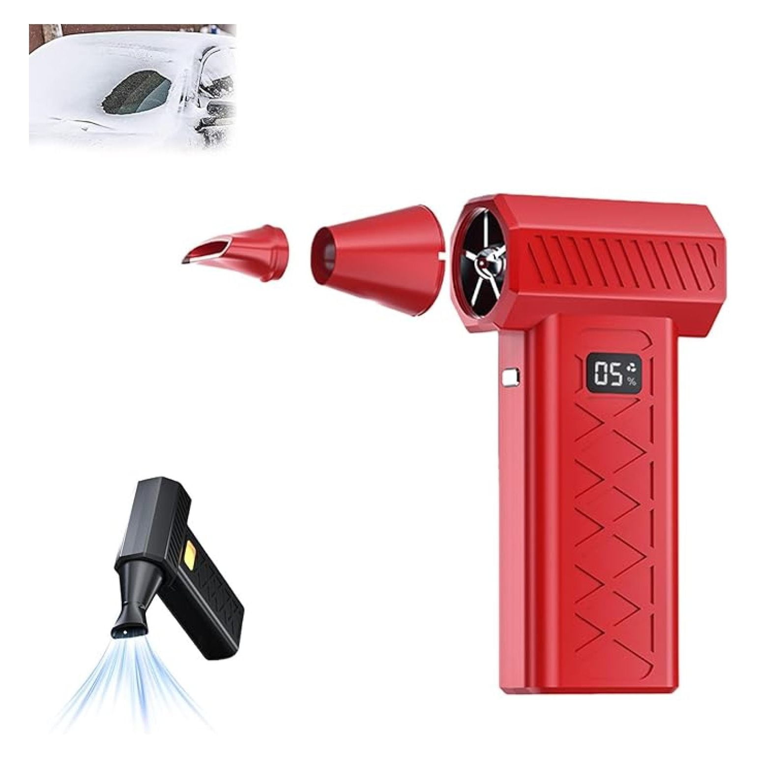 LED Turbo Snow Blower - Handheld Snow Remover for Car Windshield ...