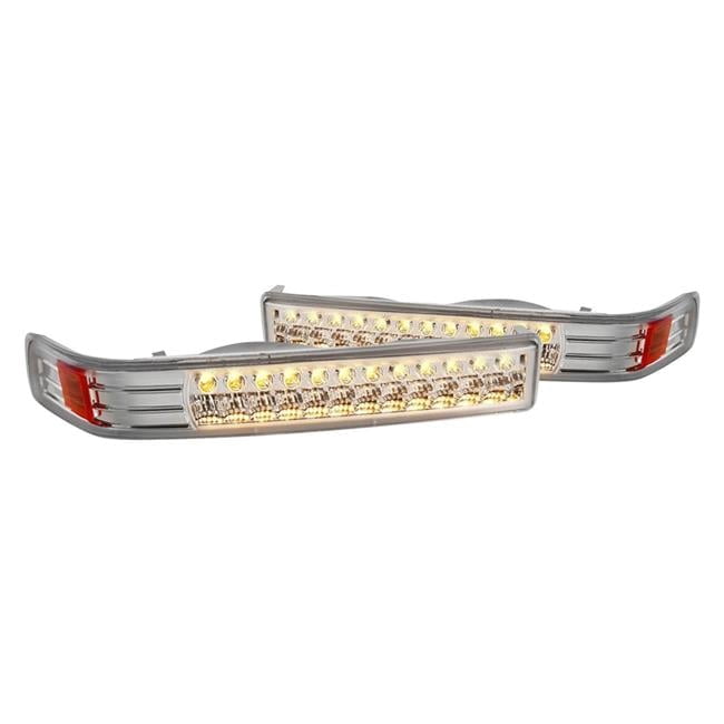 LED Turn Bumper Lights for 1998-2004 Chevy S10, Chrome - Walmart.com