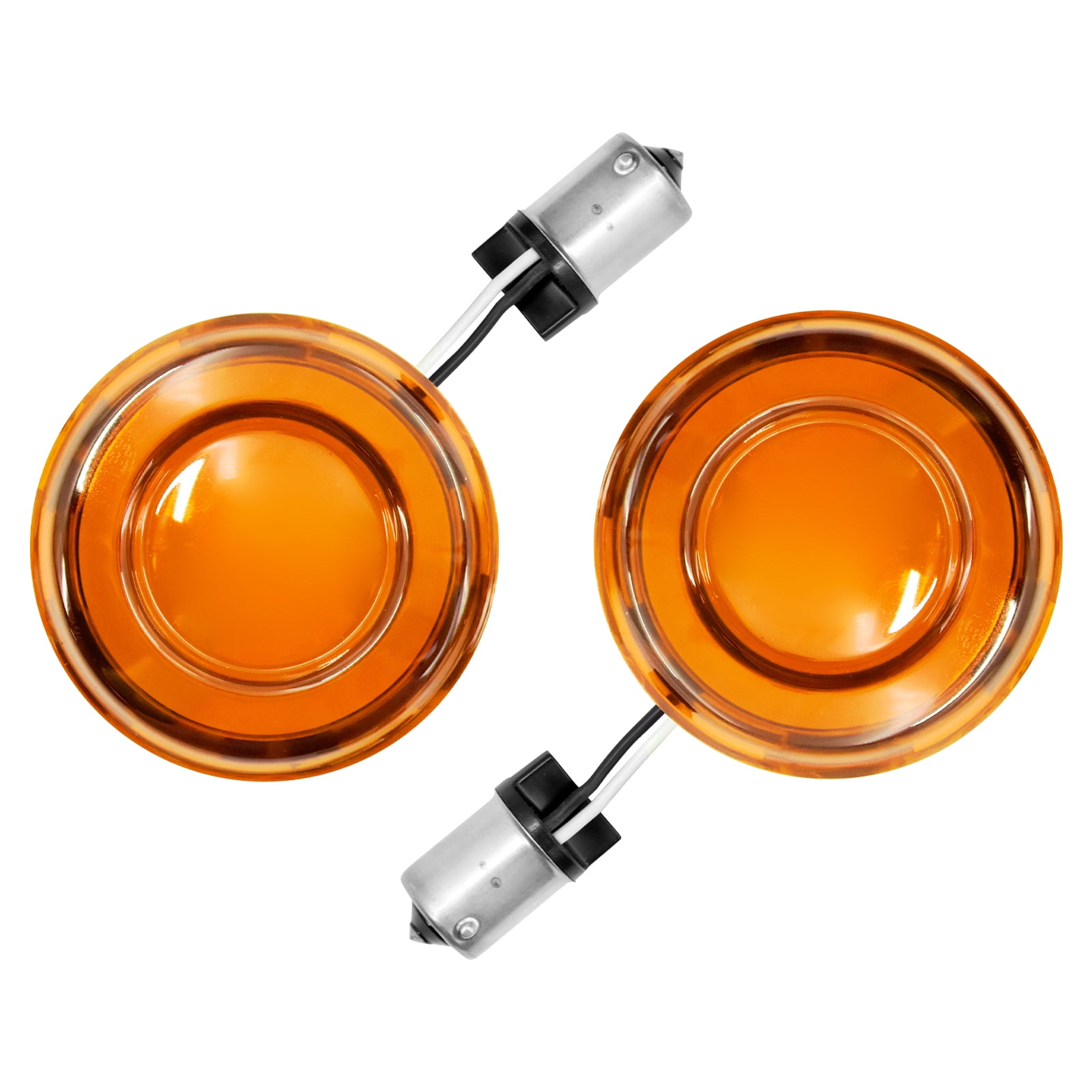 LED Turn Signal Bullet Light Lens 1156 Indicator Fit For Harley Dyna ...