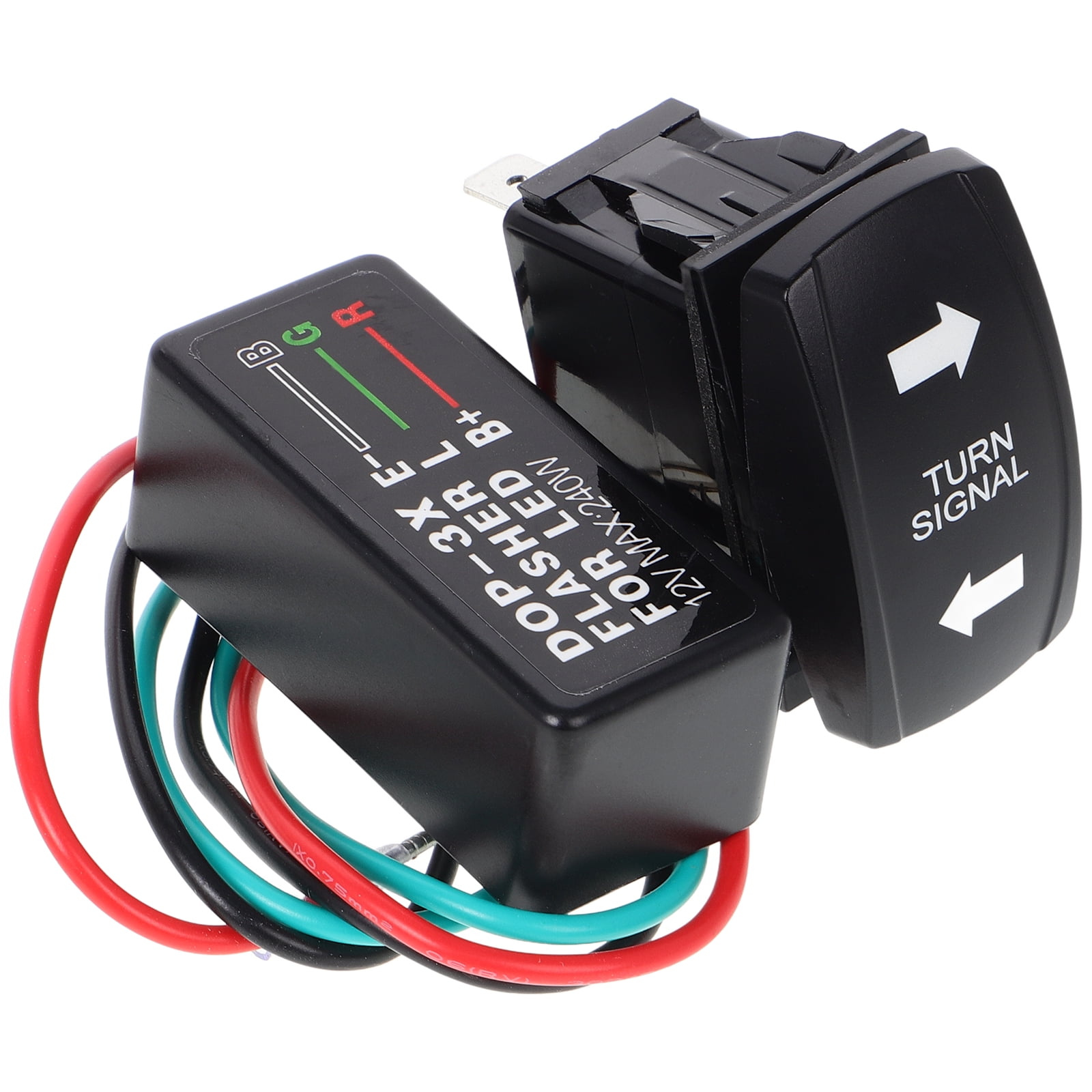 LED Turn Signal Flasher Relay Rocker Switch LED On Off Switch Universal ...