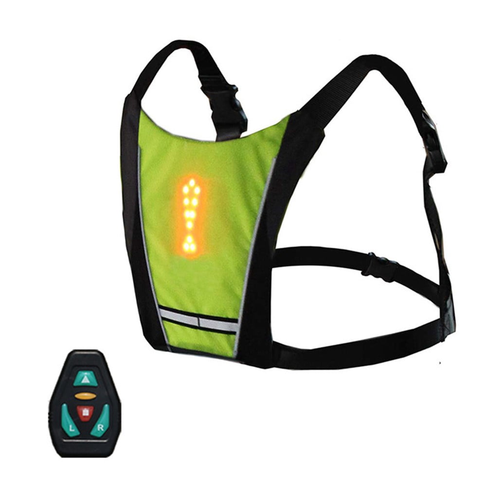 LED Turn Signal USB Rechargeable Reflective Cycling Backpack with ...