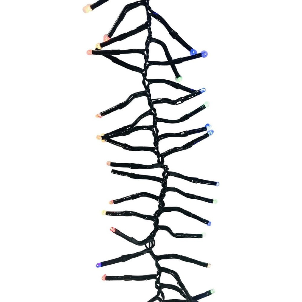 LED Twinkle Cluster Lights 12.4Ft Multi w/ Green Strand Connect End to ...